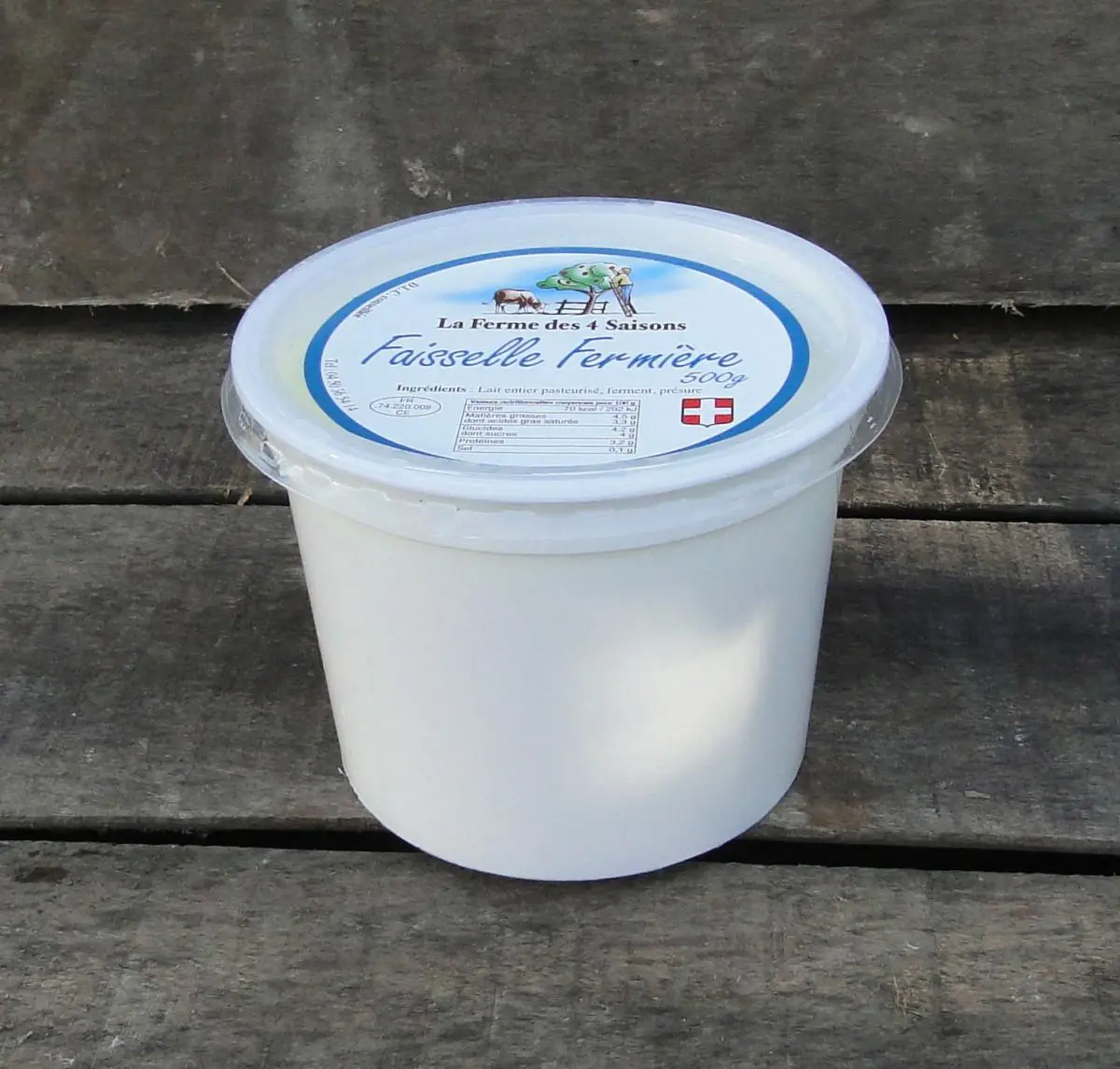 FAISSELLE FROMAGE BLANC 500G POT - Marché Pernoud